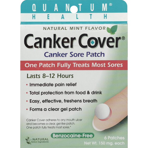 Quantum Canker Sore Patch, 150 mg, Natural Mint Flavor (6 each) - Instacart