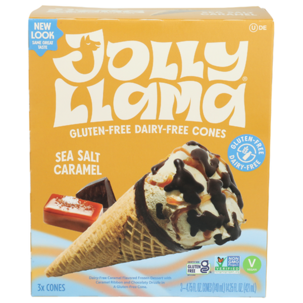 Jolly Llama Cones, Dairy-Free, Gluten-Free, Sea Salt Caramel Same-Day ...