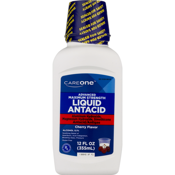 CareOne Advanced Maximum Strength Antacid Cherry Flavored (12 fl oz ...
