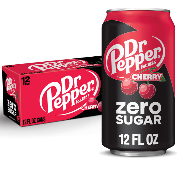 Dr Pepper Soda, Zero Sugar, Cherry, 12 Pack Same-Day Delivery or Pickup | Woodman's Food Markets
