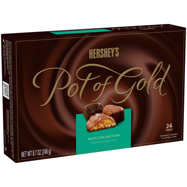 Hershey's Pot of Gold Nuts Collection Assorted Chocolates Candy (10 oz ...