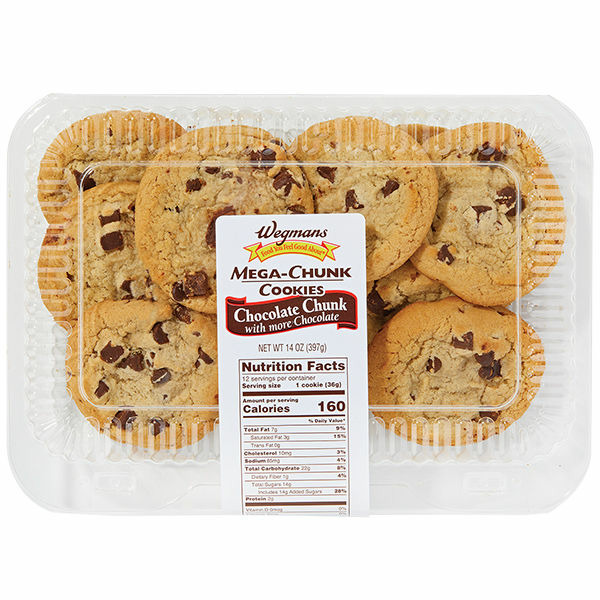 Wegmans Wegmans Mega-Chunk Cookies, Chocolate Chunk with more Chocolate ...