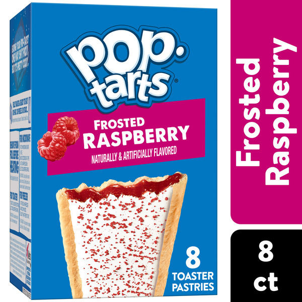 Pop-Tarts Frosted Raspberry Toaster Pastries, Breakfast Foods, 8 Count ...