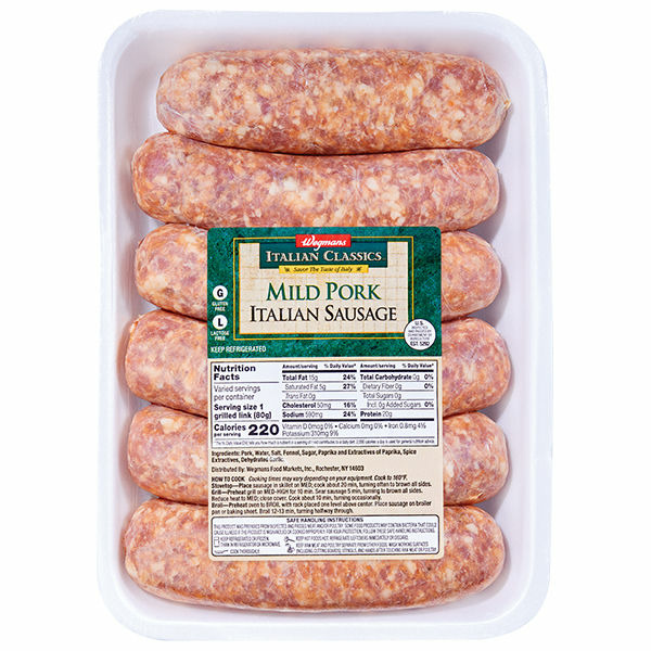 Wegmans Wegmans Italian Classics Mild Italian Sausage Same-Day Delivery ...