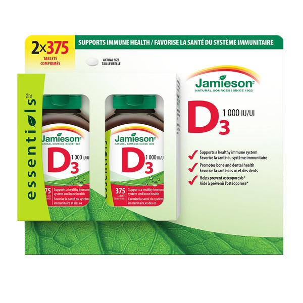Jamieson 1000 IU Vitamin D Tablets Same-Day Delivery | Costco