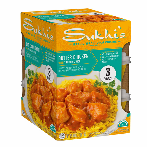Sukhi's Butter Chicken w/ Turmeric Rice Lunch & Dinner Bowl Meals Same ...