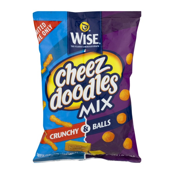 Wise Cheez Doodles Mix Crunchy & Balls Cheese Flavored Corn Snacks (8.5 ...