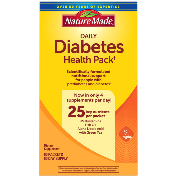 Nature Made Diabetes Health Pack Mixed Count for Daily Nutritional ...