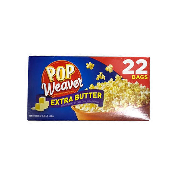 Pop Weaver Extra Butter Flavor Microwave Popcorn Same-Day Delivery or ...