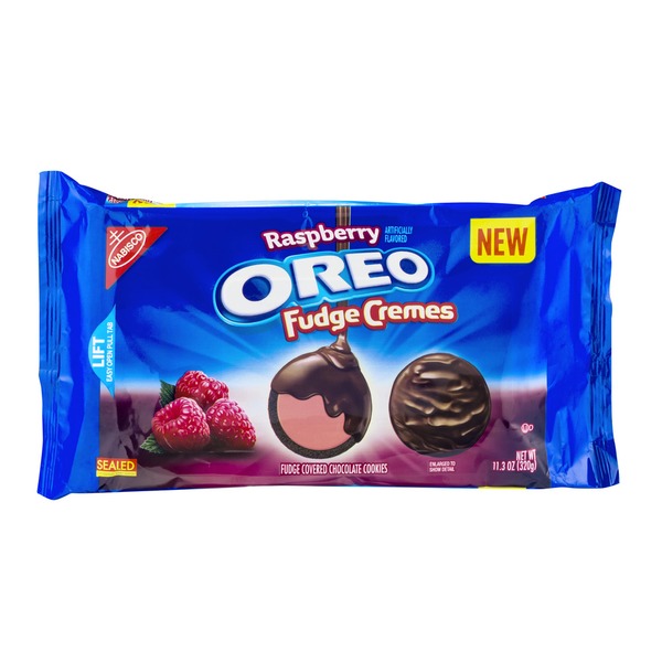 Oreo Nabisco Oreo Fudge Cremes Raspberry (11.3 oz) - Instacart