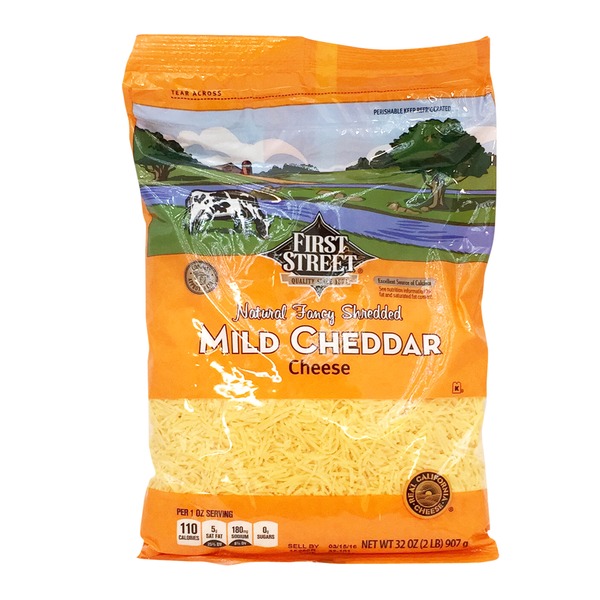 First Street Mild Cheddar Fancy Shredded Cheese (2 lb) - Instacart