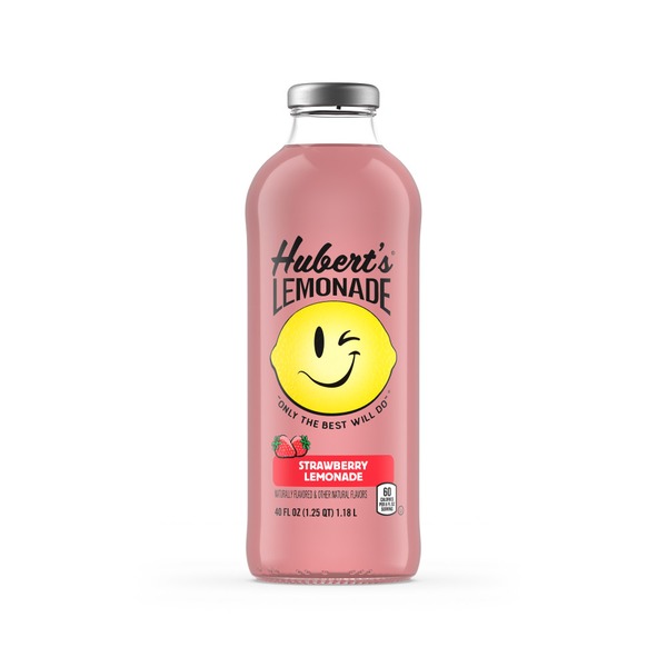 Hubert's Lemonade Strawberry Glass Bottle (40 oz) - Instacart