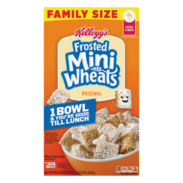 Wegmans Kellogg's Frosted Mini-Wheats Breakfast Cereal, High Fiber, 48g ...