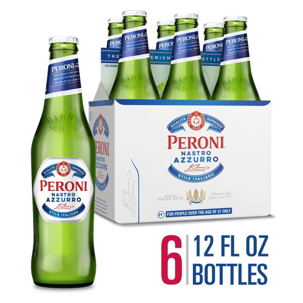 Peroni Nastro Azzurro Italian-Style Lager Beer 5.0% ABV, 6 Pack, 12.0 ...