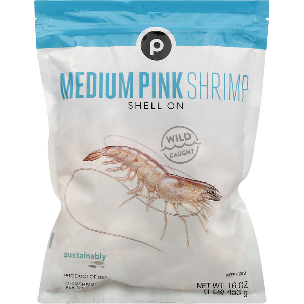 Publix Shrimp, Pink, Shell On, Medium (16 oz) - Instacart