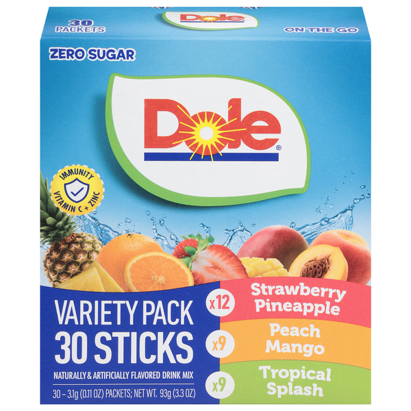 Food Lion Dole Drink Mix, Strawberry Pineapple/Peach Mango/Tropical ...