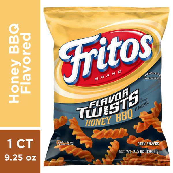 Fritos Flavor Twists Corn Snacks, Honey BBQ Flavored Same-Day Delivery ...