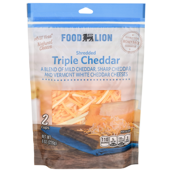 Food Lion Food Lion Shredded Triple Cheddar Cheese Same-Day Delivery or ...