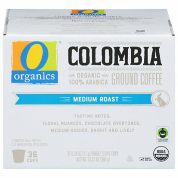 Safeway O Organics Coffee, 100% Arabica, Ground, Medium Roast, Columbia ...