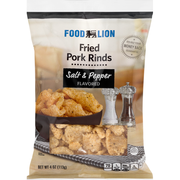Food Lion Food Lion Pork Rinds, Salt & Pepper Flavored, Fried Same-Day ...