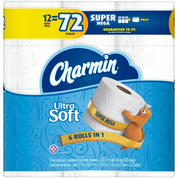 Charmin Soft Toilet Paper Super Mega Roll (12 ct) - Instacart