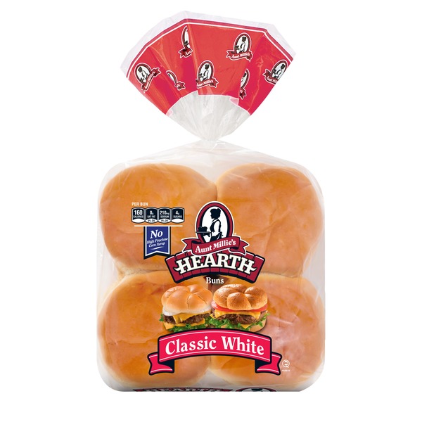 Aunt Millie's Classic White Hamburger Buns (8 ct) - Instacart