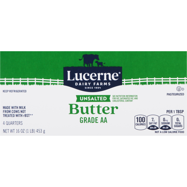Safeway Lucerne Butter, Unsalted Same-Day Delivery or Pickup | Instacart