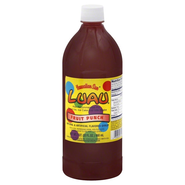 Hawaiian Sun Syrup, Fruit Punch (32 oz) - Instacart