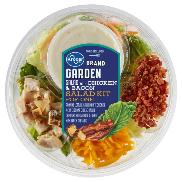 Kroger Kroger Garden Salad With Chicken & Bacon Salad Kit For One Same ...