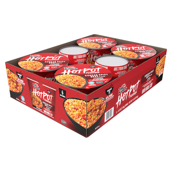 Nissin Hot Pot Ramen Korean Spicy Beef, 4.8 oz, 6-count Same-Day ...