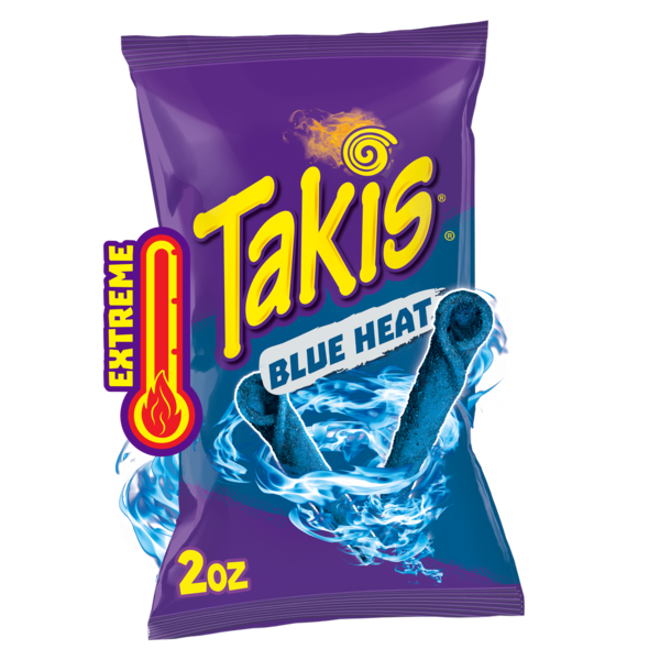 Takis Blue Heat 2 oz Value Size Bag, Hot Chili Pepper Flavored Extreme ...