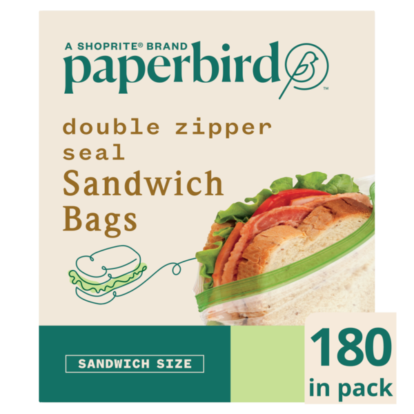 ShopRite Paperbird Double Zipper Seal Sandwich Bags Same-Day Delivery ...