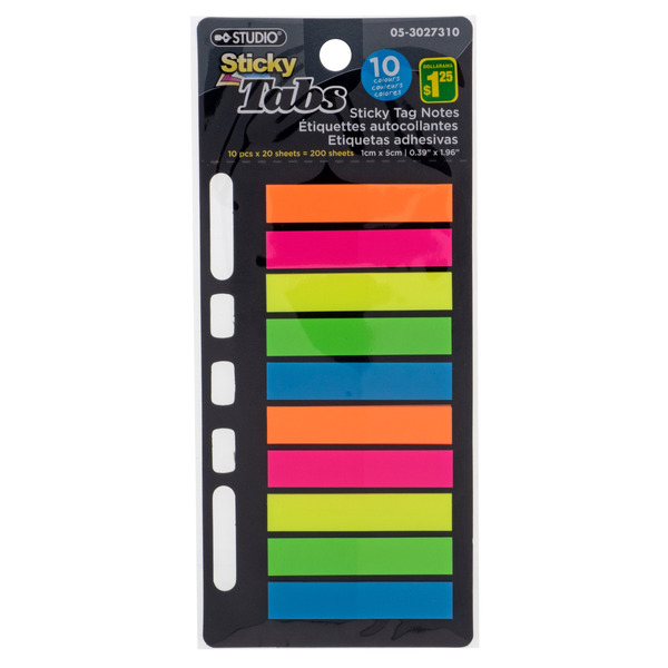 Dollarama Tide Color Sticky Tag Notes, 200 Pack Same-Day Delivery ...