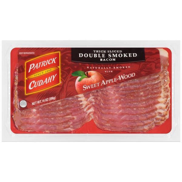 Patrick Cudahy Thick Sliced Double Smoked Bacon (14 oz) - Instacart