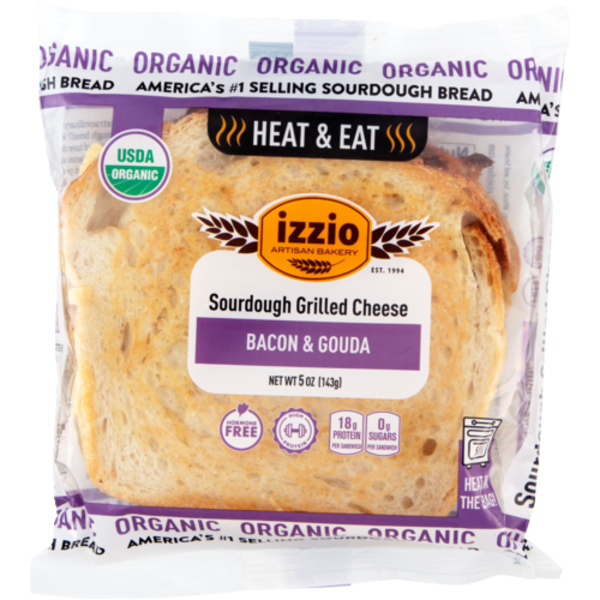 Izzio Artisan Bakery Organic Heat & Eat Bacon & Gouda Sourdough Grilled ...