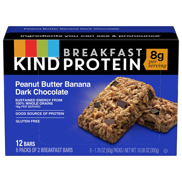 Wegmans KIND Breakfast Peanut Butter Banana Dark Chocolate Gluten Free ...
