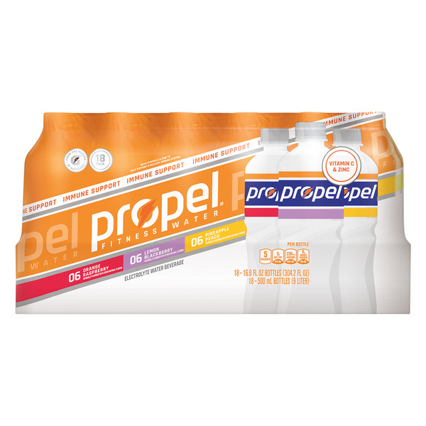 ALDI Propel Fitness Water, Orange Raspberry/Lemon Blackberry/Pineapple ...