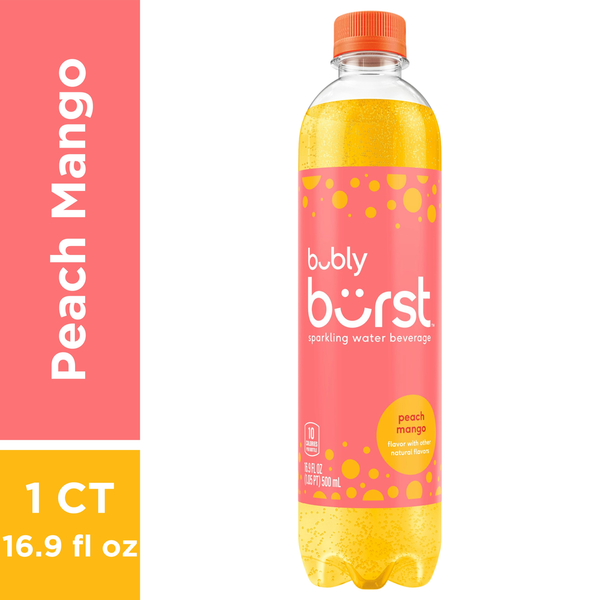 bubly Burst Sparkling Water Beverage Peach Mango Same-Day Delivery or ...