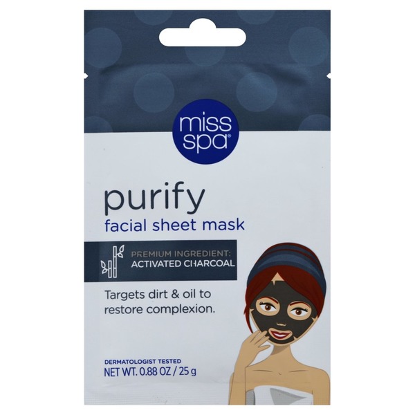 Miss Spa Facial Sheet Mask, Purify (0.88 oz) - Instacart