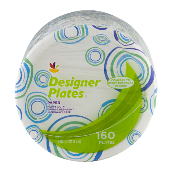 Giant Food Store Brand Designer Plates Paper Heavy Duty - 160 CT Same ...