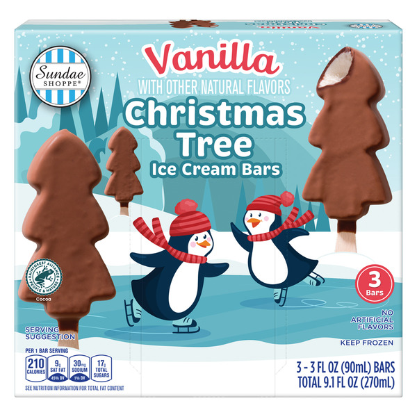 ALDI Sundae Shoppe Vanilla Christmas Tree Frozen Dessert Bars Same-Day ...
