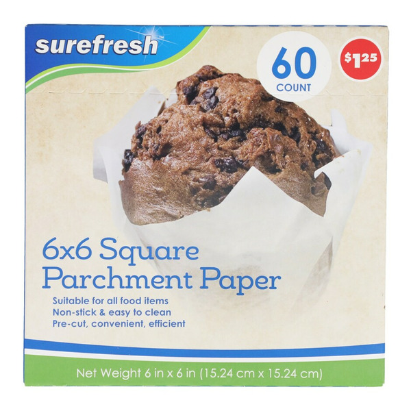 Sure Fresh Parchment Paper Squares, 6 x 6 Inch Same-Day Delivery ...