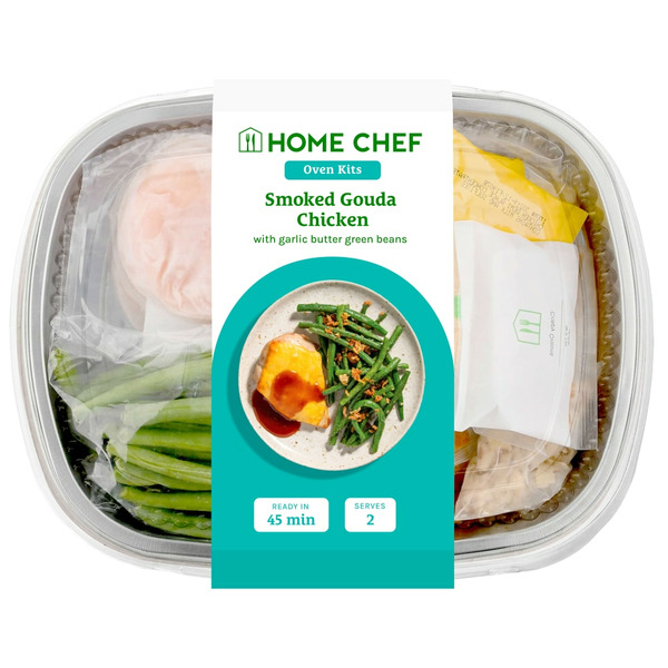 Kroger Home Chef Smoked Gouda Chicken With Garlic Butter Green Beans ...