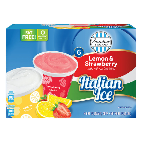 Sundae Shoppe Lemon & Strawberry Italian Ice Same-Day Delivery or ...