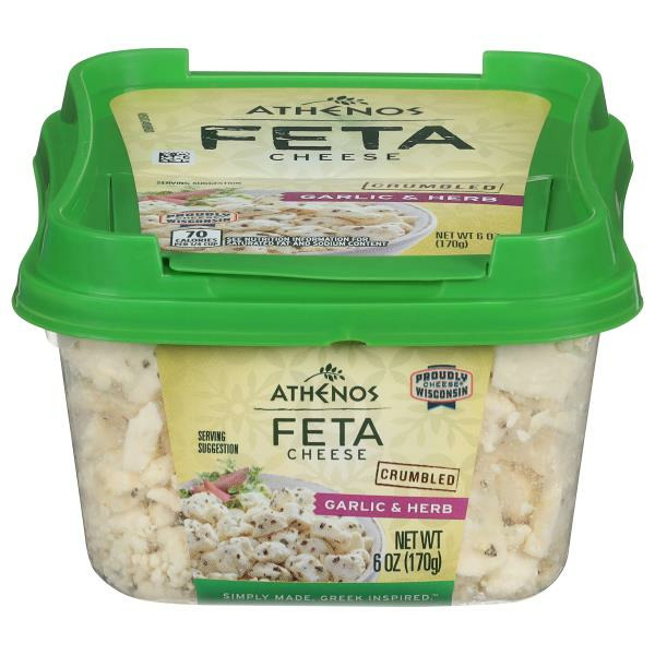 Athenos Crumbled Feta with Garlic & Herb Cheese Same-Day Delivery or ...