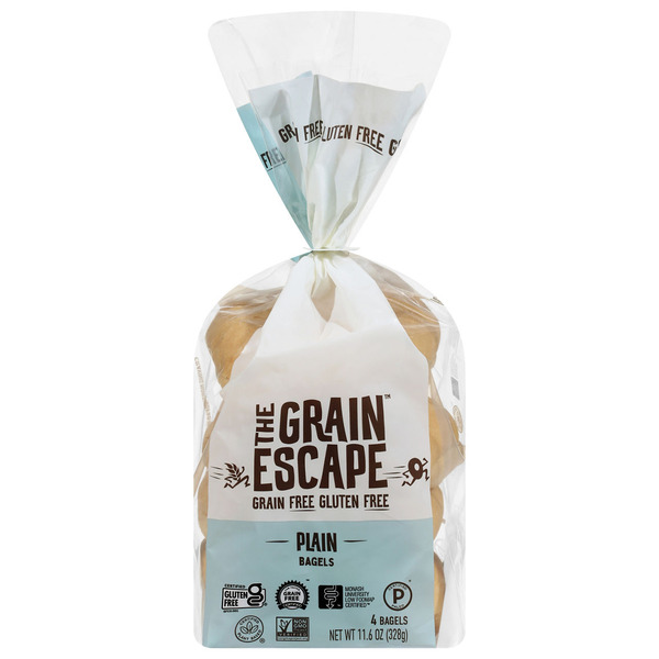 Wegmans The Grain Escape Grain Free Gluten Free Plain Bagels Same-Day ...