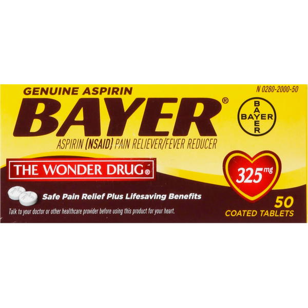 Bayer Aspirin, 325 mg, Coated Tablets Same-Day Delivery or Pickup | Publix