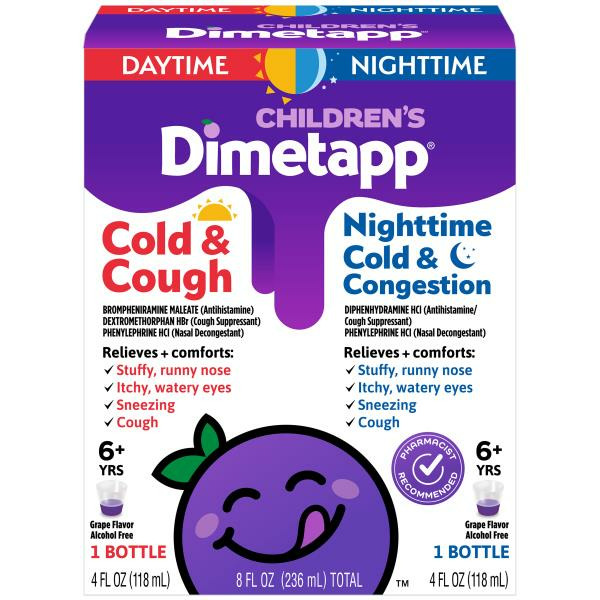 Publix Dimetapp Cold & Cough, Nighttime Cold & Congestion Medicine ...
