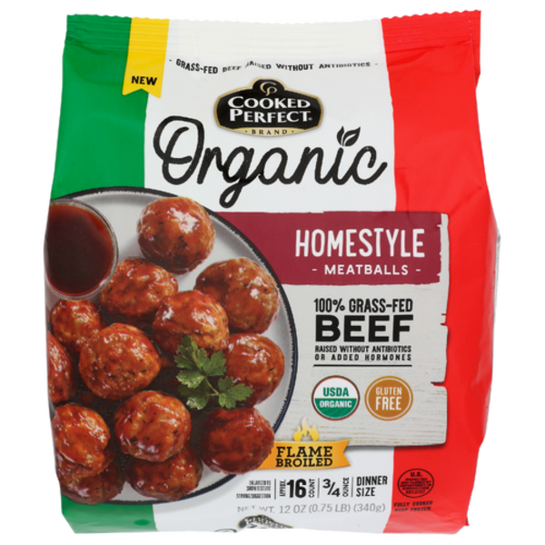 Cooked Perfect Organic Beef Homestyle Meatballs Same-Day Delivery or ...