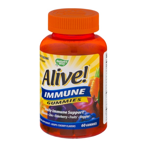 Nature's Way Alive Immune Gummies Daily Immune Support Gummies Grape ...